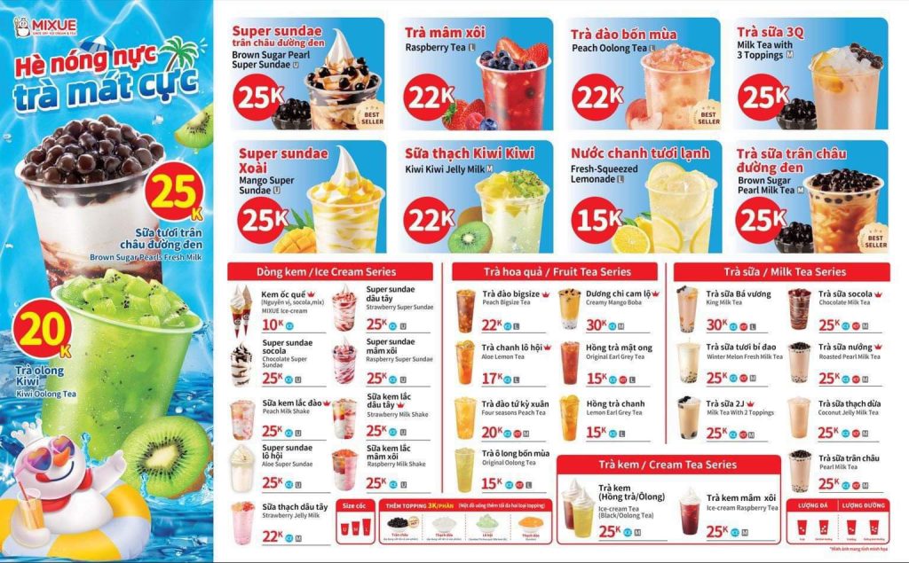 Menu Mixue Review Đầy Đủ Các Món Kem & Trà Sữa Hot Nhất Giá Chỉ Từ 10K ...