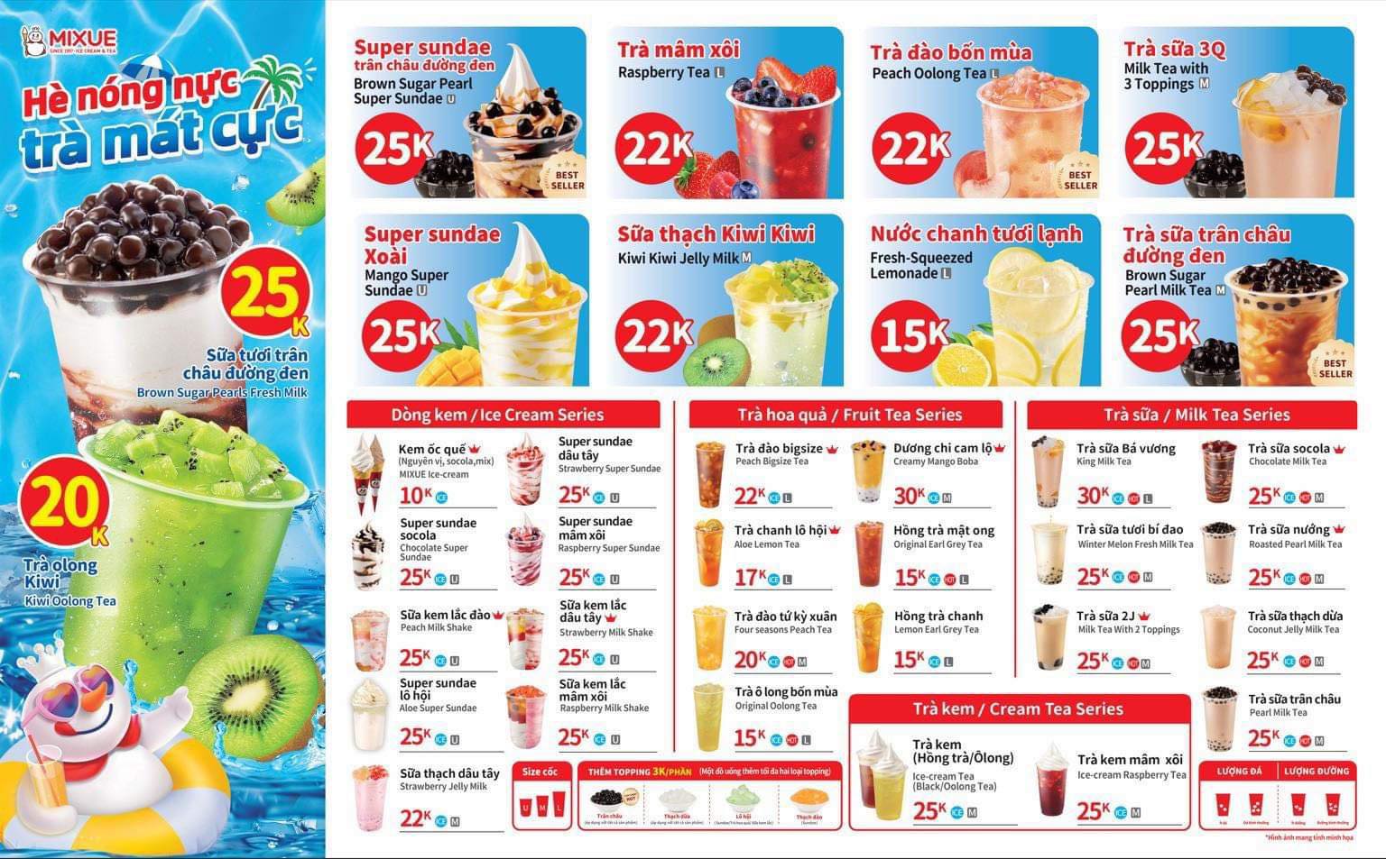 Menu Mixue Review Đầy Đủ Các Món Kem & Trà Sữa Hot Nhất Giá Chỉ Từ 10K ...