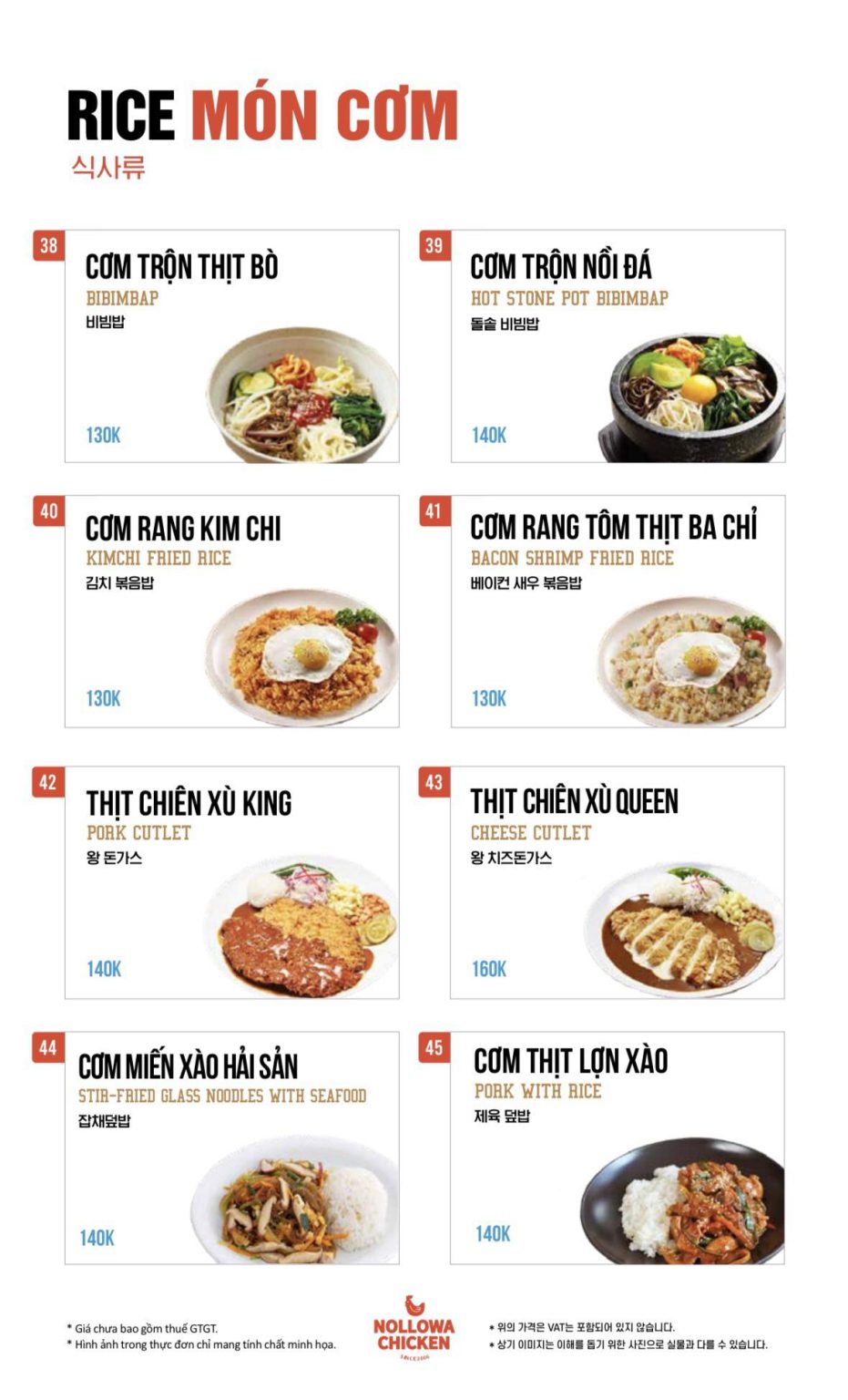 Review menu Nollowa Chicken: Giá, vị ngon, combo đáng thử 2025 - Menu Quán