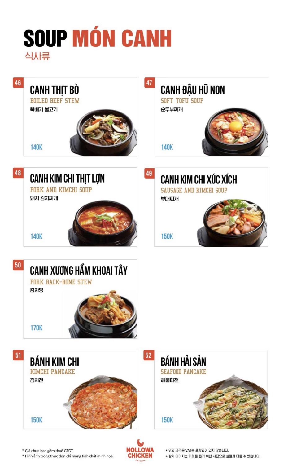 Review menu Nollowa Chicken: Giá, vị ngon, combo đáng thử 2025 - Menu Quán