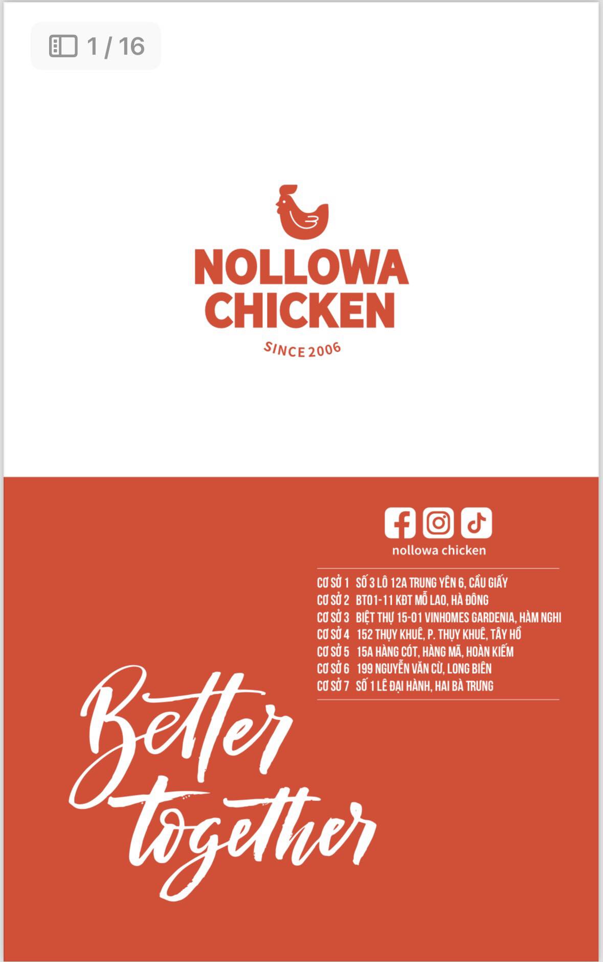 Review menu Nollowa Chicken: Giá, vị ngon, combo đáng thử 2025 - Menu Quán